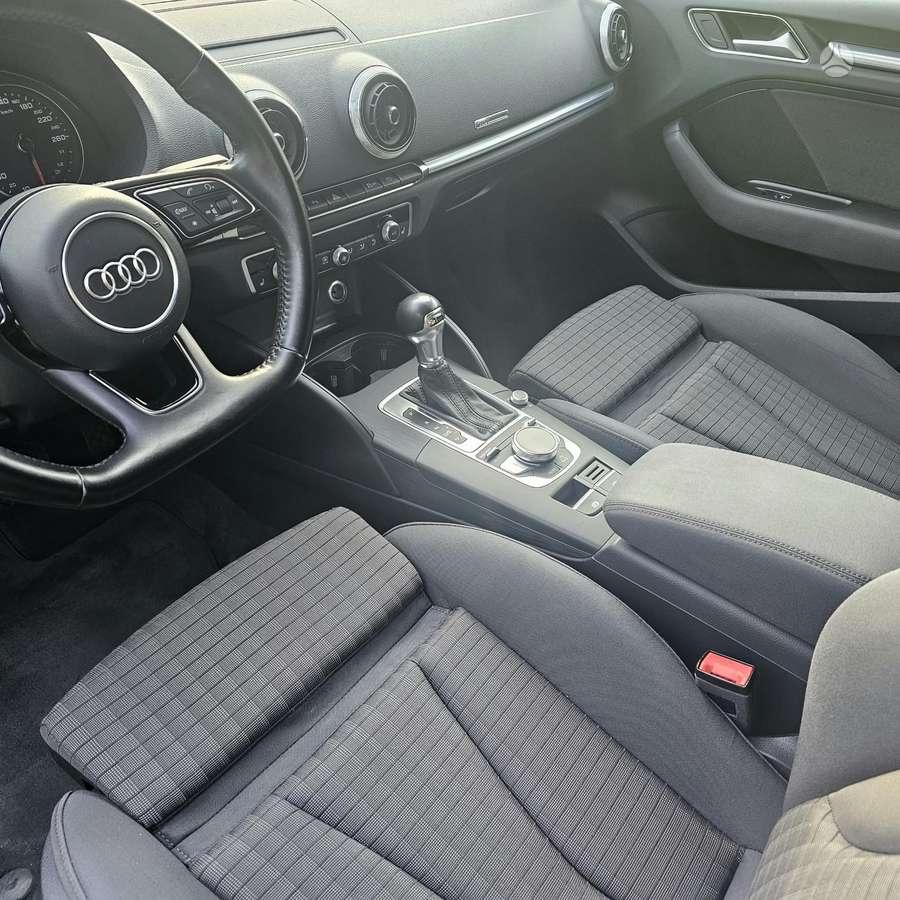 Grey Audi a3-sportback 2018 in Vilnius, with an engine capacity of 1.97 L and mileage of 155 thousand km for 11750 €, photo 12 on AUTOMOTO.COM.LV