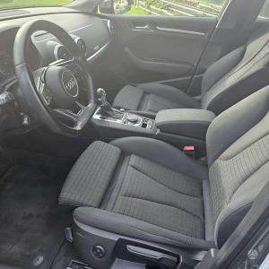 Grey Audi a3-sportback 2018 in Vilnius, with an engine capacity of 1.97 L and mileage of 155 thousand km for 11750 €, photo 14 on AUTOMOTO.COM.LV