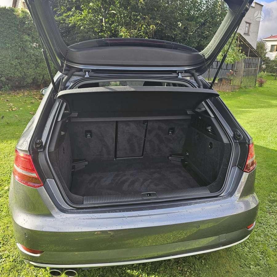 Grey Audi a3-sportback 2018 in Vilnius, with an engine capacity of 1.97 L and mileage of 155 thousand km for 11750 €, photo 17 on AUTOMOTO.COM.LV