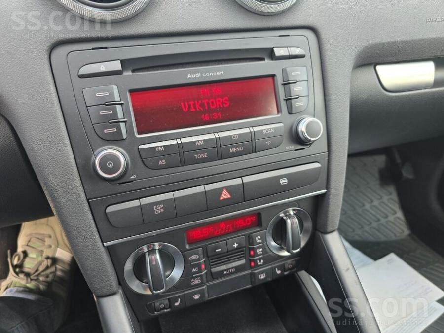 Audi A3 2009 Rīga, ar dzinēja tilpumu 1.40 L un nobraukumu 268 tūkst. km par 3390 €, foto 18 vietnē AUTOMOTO.COM.LV