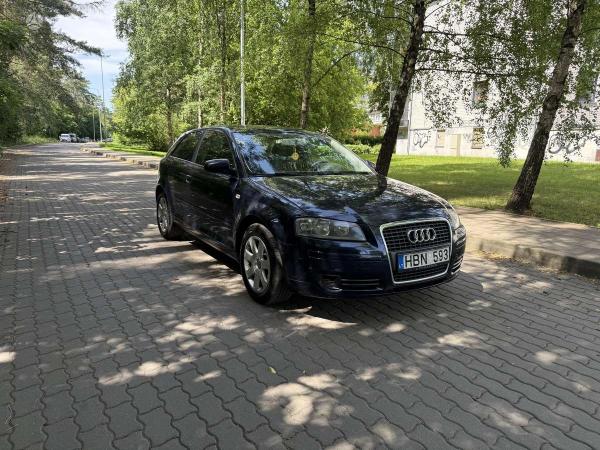 Violet Audi A3 2006 in Vilnius, with an engine capacity of 1.60 L and mileage of 240 thousand km for 1499 €, photo 1 on AUTOMOTO.COM.LV