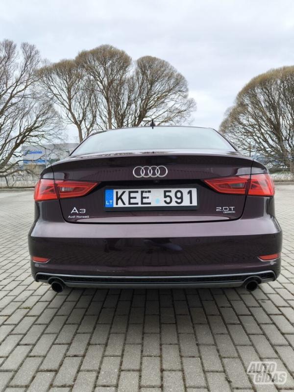 Violet Audi A3 2016 in Klaipeda, with an engine capacity of 2.00 L and mileage of 127 thousand km for 12800 €, photo 4 on AUTOMOTO.COM.LV