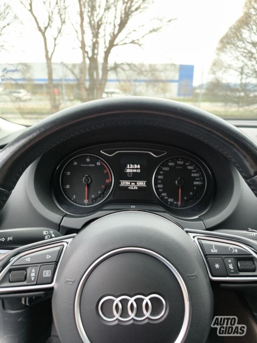 Violet Audi A3 2016 in Klaipeda, with an engine capacity of 2.00 L and mileage of 127 thousand km for 12800 €, photo 12 on AUTOMOTO.COM.LV