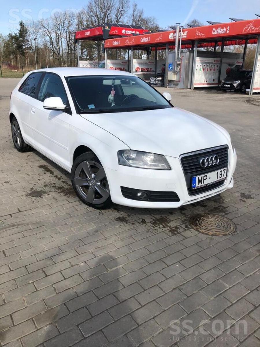 White Audi A3 2009 in Jelgava, with an engine capacity of 1.60 L and mileage of 25 thousand km for 2000 €, photo 1 on AUTOMOTO.COM.LV