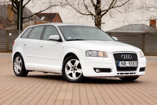 White Audi A3 2007 in Jelgava, with an engine capacity of 2.00 L and mileage of 310 thousand km for 3700 €, photo 2 on AUTOMOTO.COM.LV
