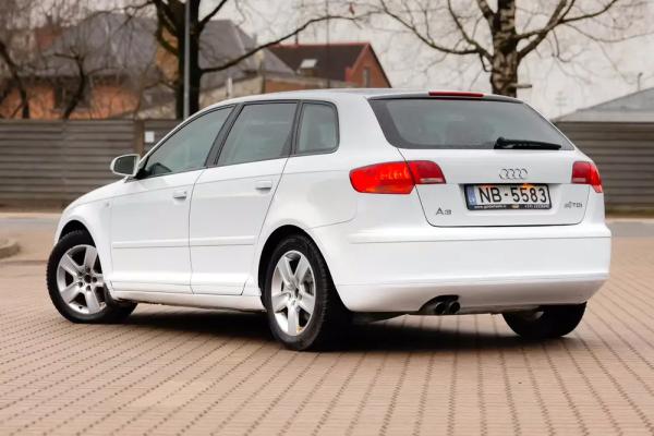 White Audi A3 2007 in Jelgava, with an engine capacity of 2.00 L and mileage of 310 thousand km for 3700 €, photo 4 on AUTOMOTO.COM.LV