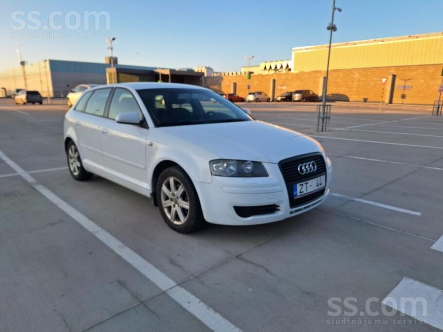 White Audi A3 2007 in Riga, with an engine capacity of 1.60 L and mileage of 256 thousand km for 3000 €, photo 1 on AUTOMOTO.COM.LV