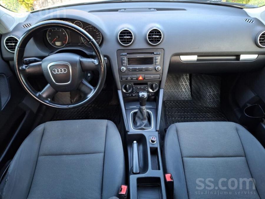 White Audi A3 2007 in Riga, with an engine capacity of 1.60 L and mileage of 256 thousand km for 3000 €, photo 5 on AUTOMOTO.COM.LV