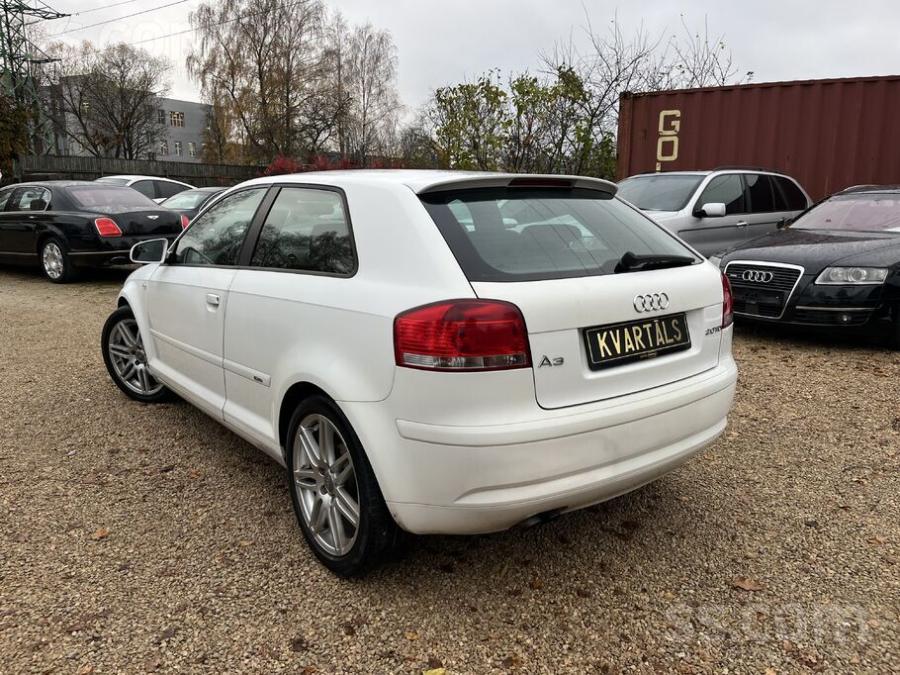White Audi A3 2008 in Riga, with an engine capacity of 2.00 L and mileage of 0 thousand km for 2990 €, photo 4 on AUTOMOTO.COM.LV