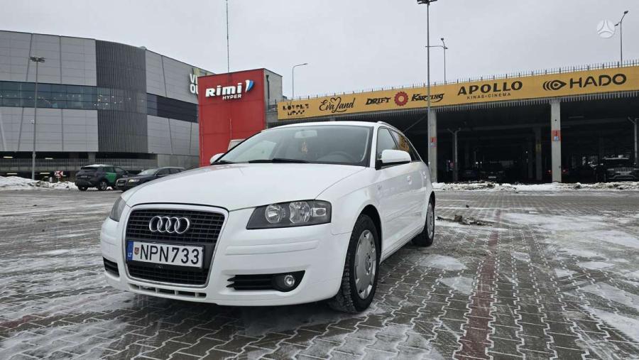 Balts Audi A3 2008 Viļņa, ar dzinēja tilpumu 1.60 L un nobraukumu 221 tūkst. km par 5650 €, foto 2 vietnē AUTOMOTO.COM.LV