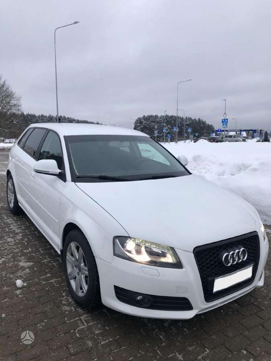 White Audi A3 2008 in Vilnius, with an engine capacity of 1.90 L and mileage of 242 thousand km for 5600 €, photo 1 on AUTOMOTO.COM.LV