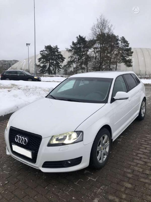 White Audi A3 2008 in Vilnius, with an engine capacity of 1.90 L and mileage of 242 thousand km for 5600 €, photo 2 on AUTOMOTO.COM.LV