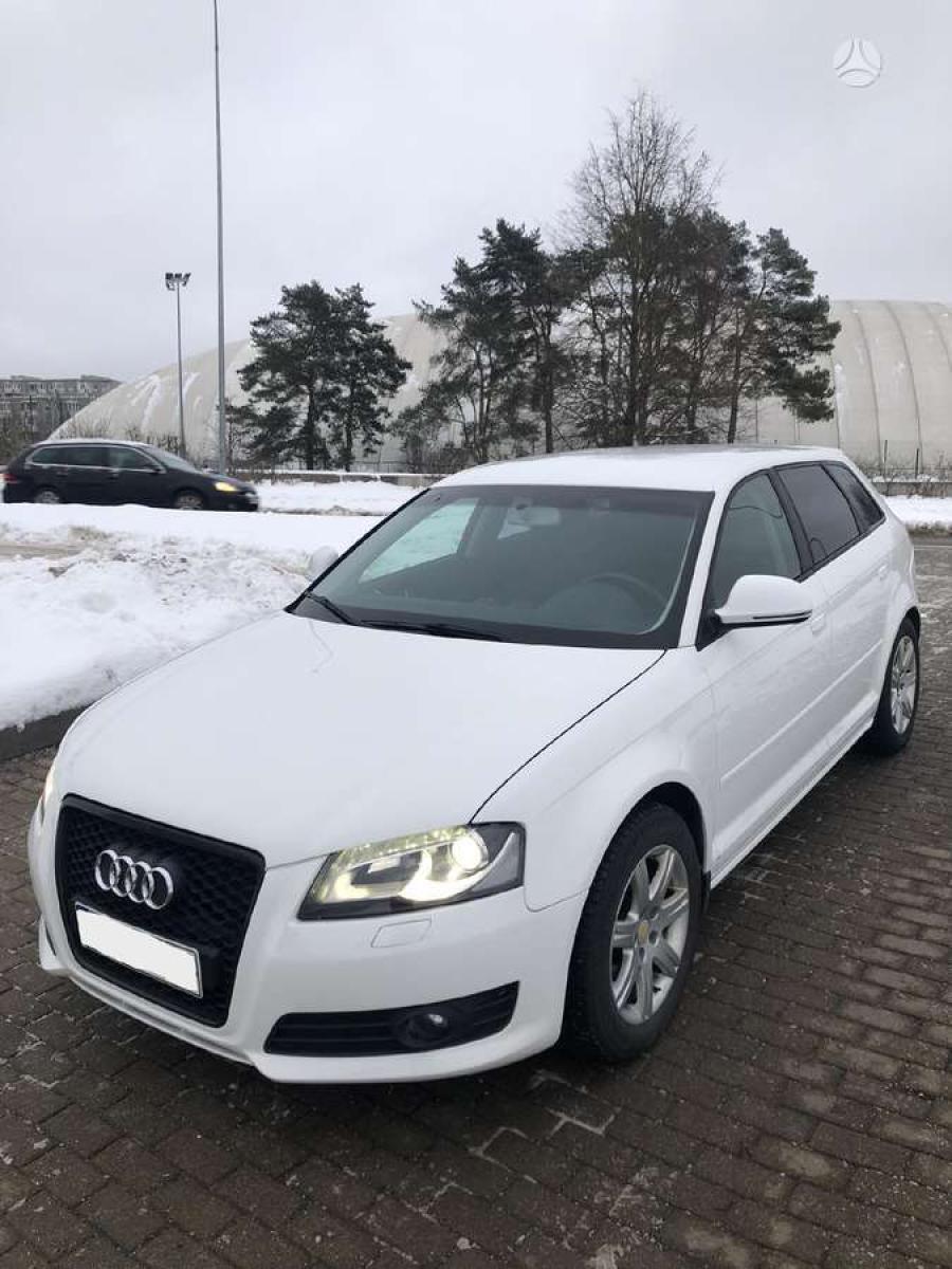 White Audi A3 2008 in Vilnius, with an engine capacity of 1.90 L and mileage of 242 thousand km for 5600 €, photo 2 on AUTOMOTO.COM.LV