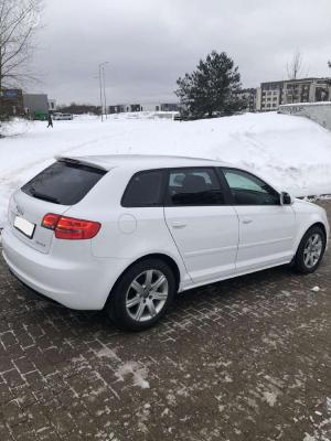 White Audi A3 2008 in Vilnius, with an engine capacity of 1.90 L and mileage of 242 thousand km for 5600 €, photo 5 on AUTOMOTO.COM.LV