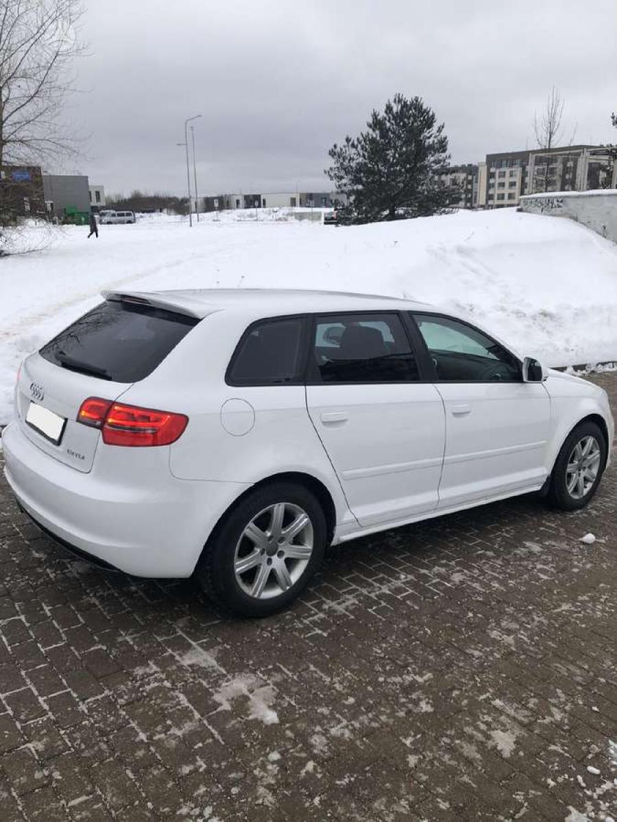 White Audi A3 2008 in Vilnius, with an engine capacity of 1.90 L and mileage of 242 thousand km for 5600 €, photo 5 on AUTOMOTO.COM.LV