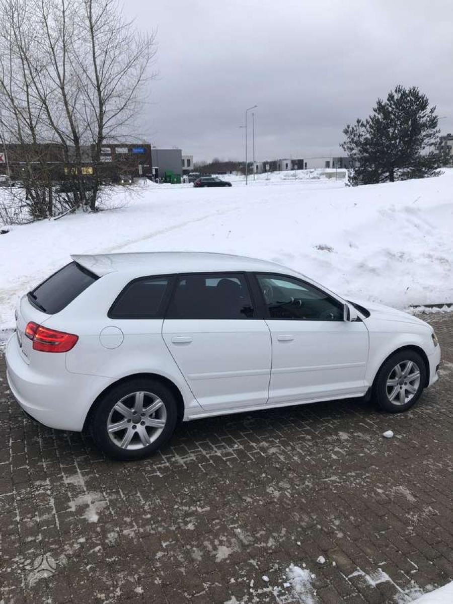 White Audi A3 2008 in Vilnius, with an engine capacity of 1.90 L and mileage of 242 thousand km for 5600 €, photo 6 on AUTOMOTO.COM.LV