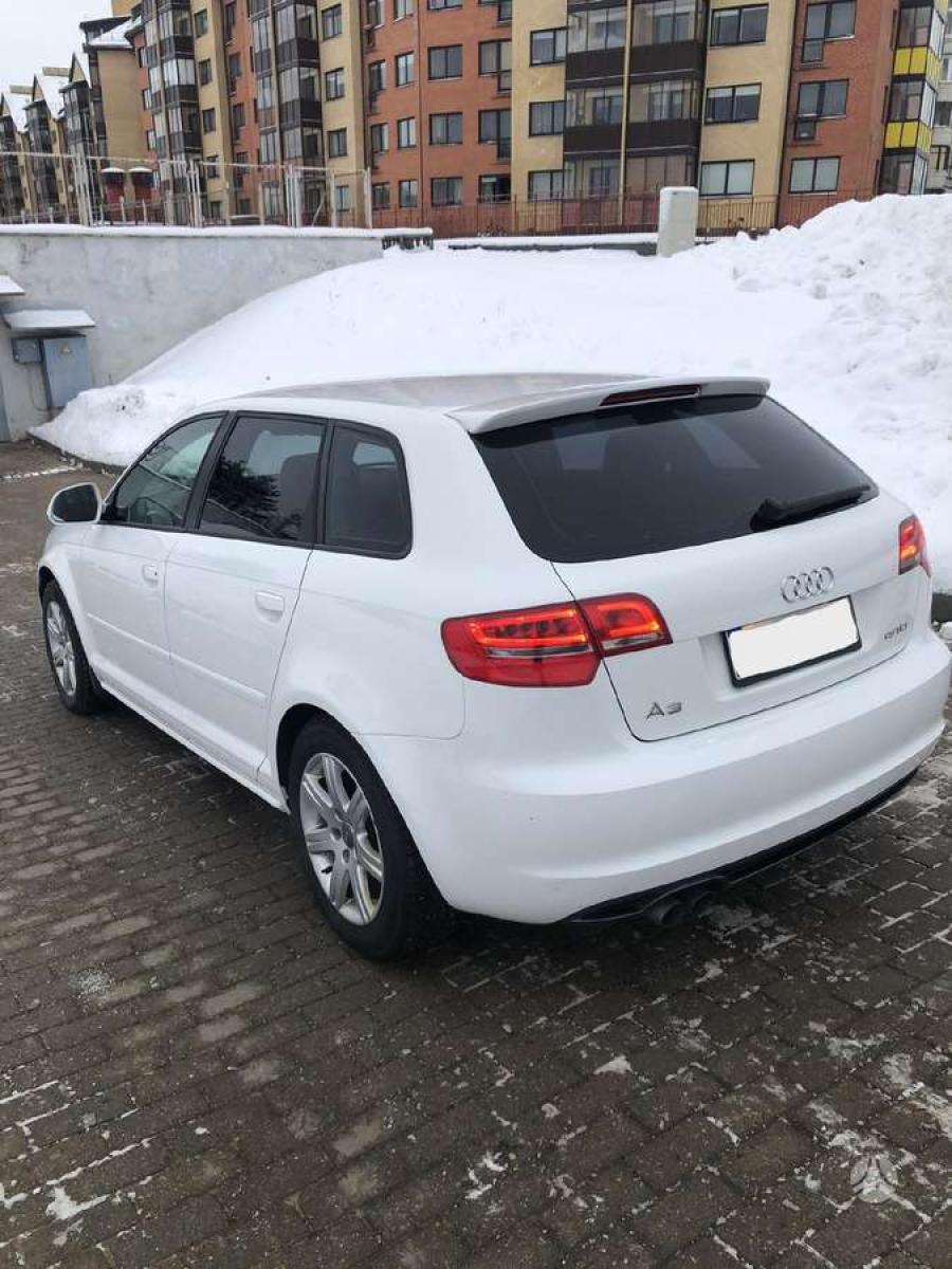 White Audi A3 2008 in Vilnius, with an engine capacity of 1.90 L and mileage of 242 thousand km for 5600 €, photo 7 on AUTOMOTO.COM.LV