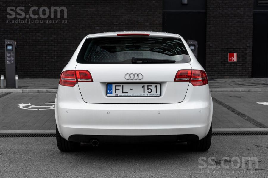 White Audi A3 2008 in Riga, with an engine capacity of 1.60 L and mileage of 150 thousand km for 5990 €, photo 5 on AUTOMOTO.COM.LV