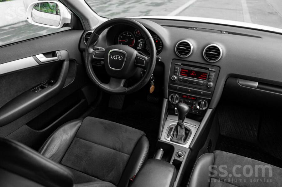 White Audi A3 2008 in Riga, with an engine capacity of 1.60 L and mileage of 150 thousand km for 5990 €, photo 12 on AUTOMOTO.COM.LV