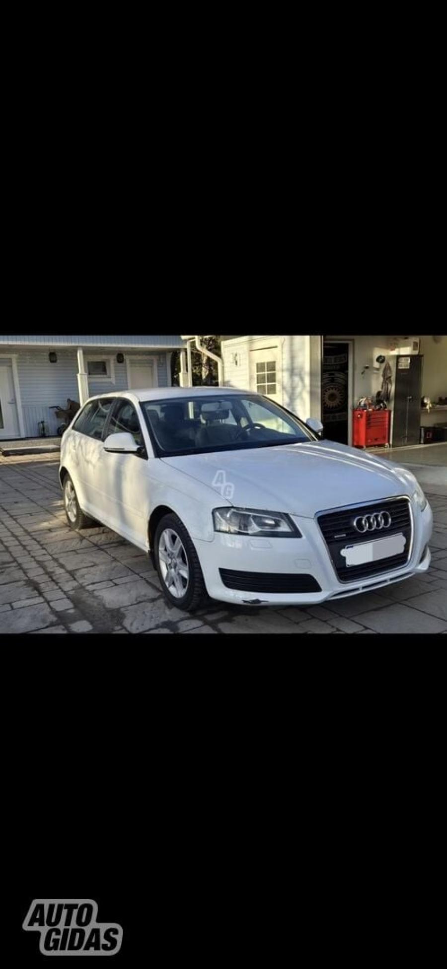 White Audi A3 2009 in Kaunas, with an engine capacity of 2.00 L and mileage of 380 thousand km for 3750 €, photo 1 on AUTOMOTO.COM.LV