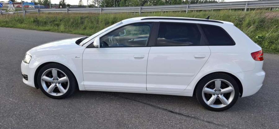White Audi A3 2009 in Marijampole, with an engine capacity of 1.39 L and mileage of 252 thousand km for 5100 €, photo 6 on AUTOMOTO.COM.LV