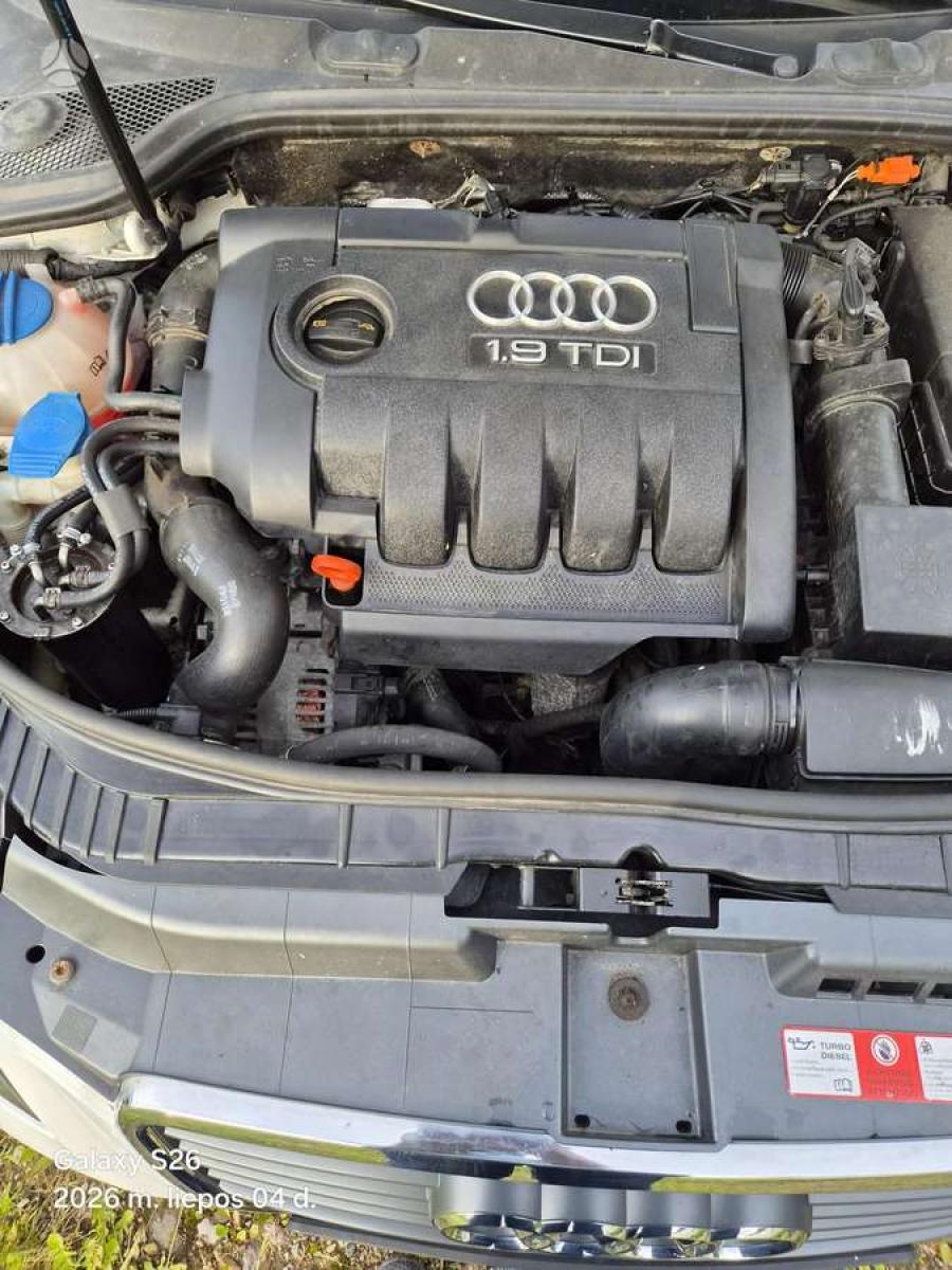White Audi A3 2009 in Visaginas, with an engine capacity of 1.90 L and mileage of 260 thousand km for 3750 €, photo 8 on AUTOMOTO.COM.LV