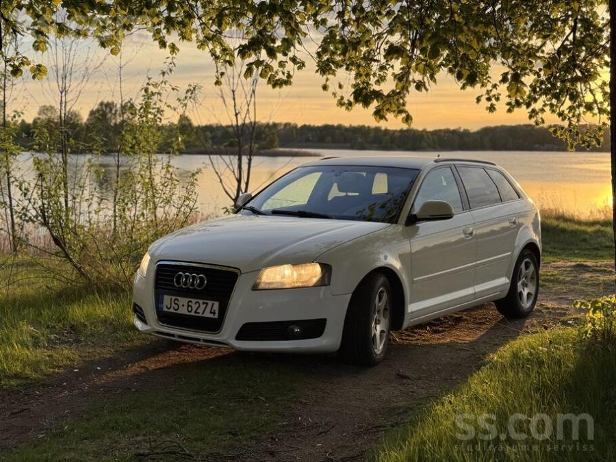 White Audi A3 2009 in Daugavpils, with an engine capacity of 2.00 L and mileage of 425 thousand km for 3550 €, photo 1 on AUTOMOTO.COM.LV