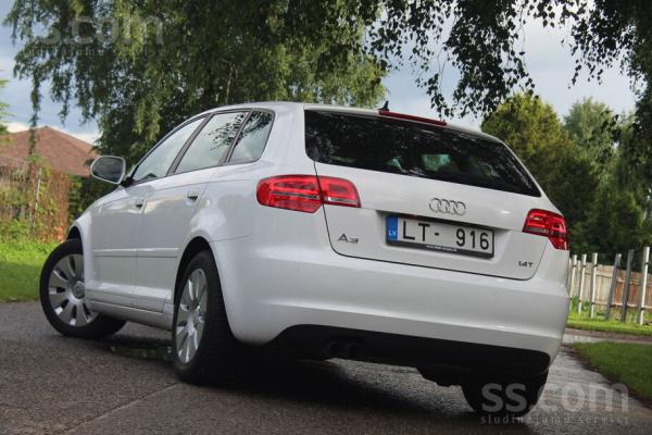 White Audi A3 2009 in Riga, with an engine capacity of 1.40 L and mileage of 229 thousand km for 4990 €, photo 5 on AUTOMOTO.COM.LV