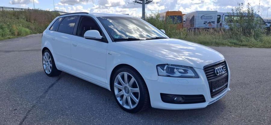 White Audi A3 2009 in Marijampole, with an engine capacity of 1.39 L and mileage of 252 thousand km for 5100 €, photo 3 on AUTOMOTO.COM.LV