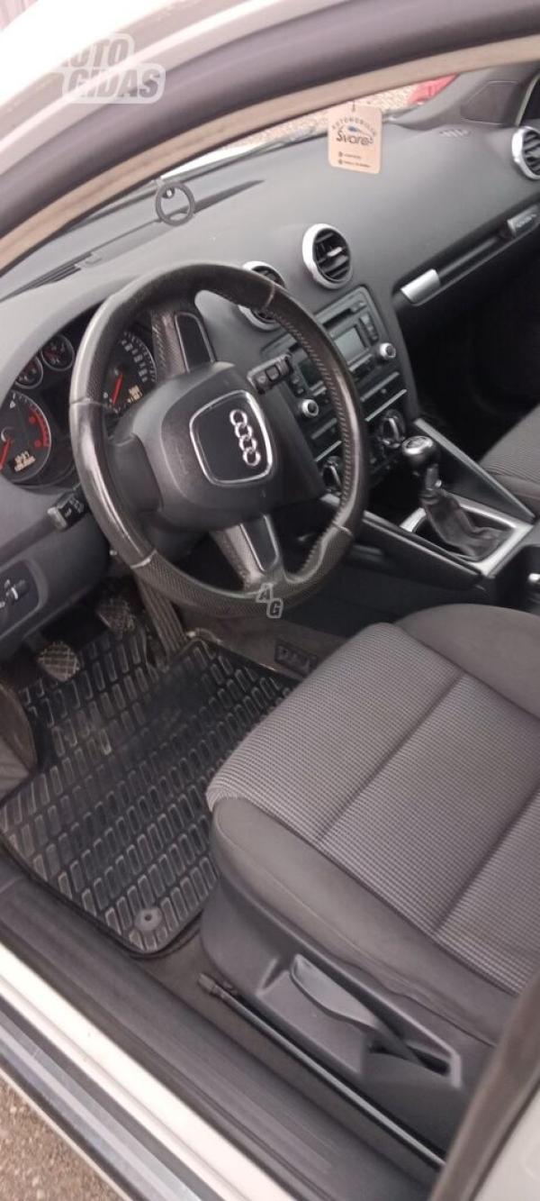White Audi A3 2009 in Vilnius, with an engine capacity of 2.00 L and mileage of 411 thousand km for 3200 €, photo 6 on AUTOMOTO.COM.LV