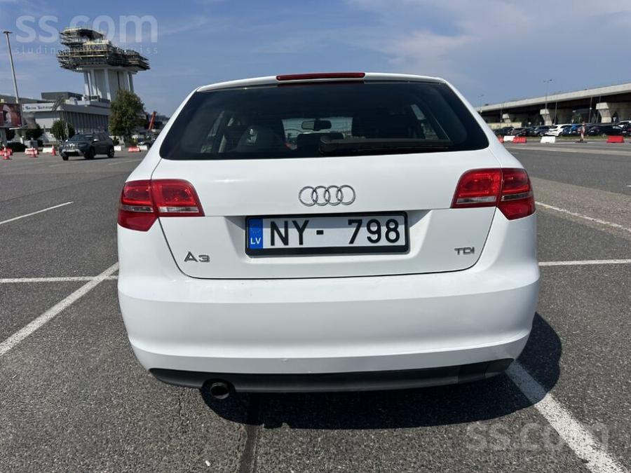 White Audi A3 2010 in Riga, with an engine capacity of 1.60 L and mileage of 0 thousand km for 6700 €, photo 8 on AUTOMOTO.COM.LV