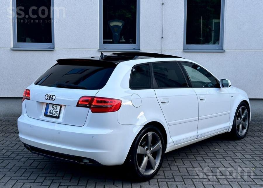White Audi A3 2011 in Jelgava, with an engine capacity of 2.00 L and mileage of 248 thousand km for 6450 €, photo 8 on AUTOMOTO.COM.LV