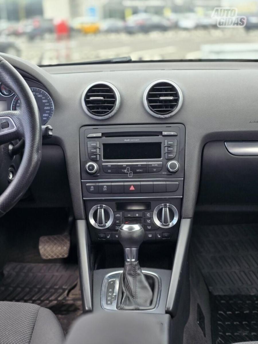 White Audi A3 2011 in Vilnius, with an engine capacity of 1.40 L and mileage of 196 thousand km for 3300 €, photo 10 on AUTOMOTO.COM.LV