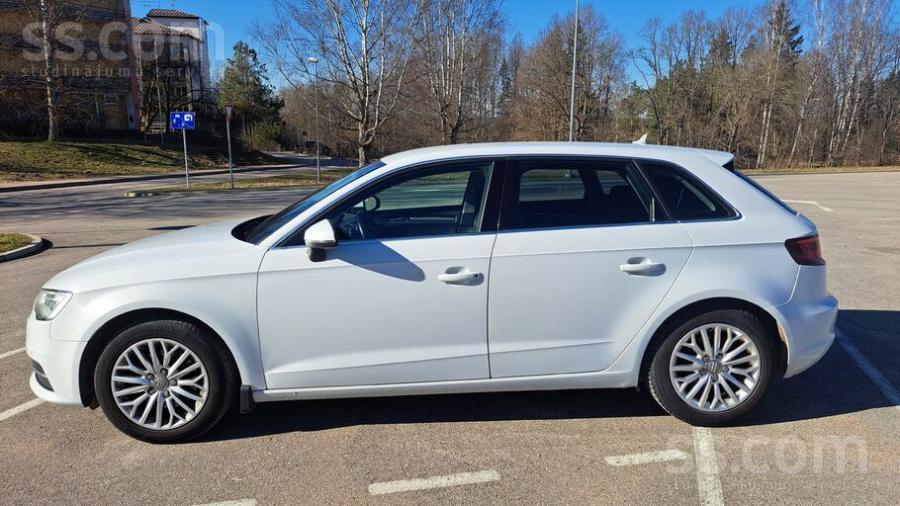 White Audi A3 2013 in Cesis, with an engine capacity of 2.00 L and mileage of 410 thousand km for 6954 €, photo 6 on AUTOMOTO.COM.LV