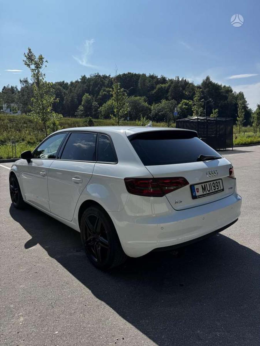 White Audi A3 2013 in Vilnius, with an engine capacity of 1.20 L and mileage of 209 thousand km for 8000 €, photo 6 on AUTOMOTO.COM.LV