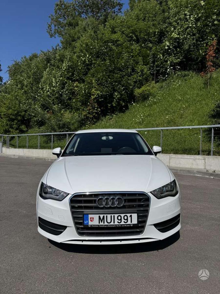 White Audi A3 2013 in Vilnius, with an engine capacity of 1.20 L and mileage of 209 thousand km for 8000 €, photo 9 on AUTOMOTO.COM.LV