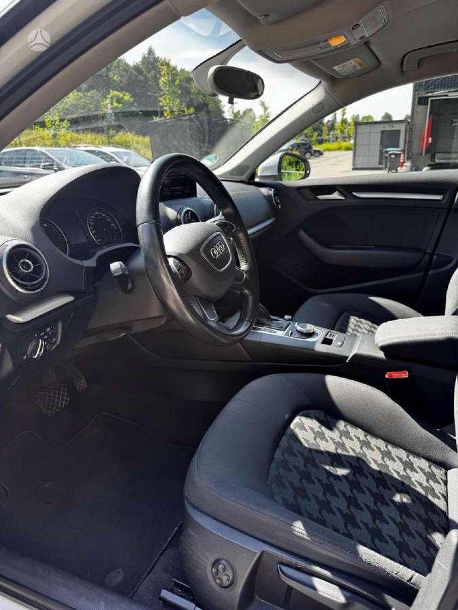 White Audi A3 2013 in Vilnius, with an engine capacity of 1.20 L and mileage of 209 thousand km for 8000 €, photo 10 on AUTOMOTO.COM.LV