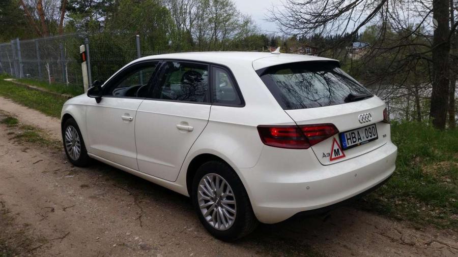 White Audi A3 2013 in Vilnius, with an engine capacity of 1.60 L and mileage of 280 thousand km for 6500 €, photo 3 on AUTOMOTO.COM.LV