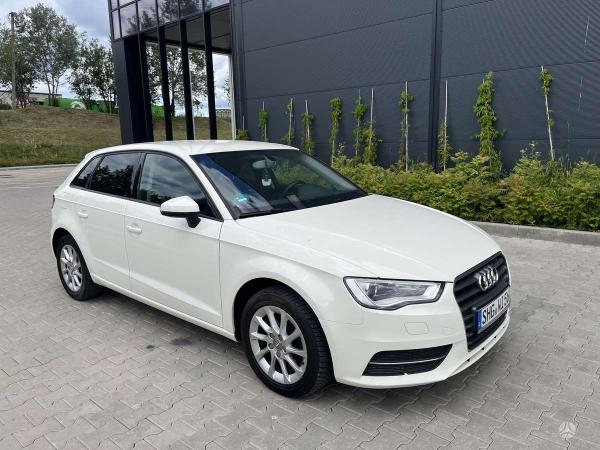 White Audi A3 2014 in Vilnius, with an engine capacity of 1.39 L and mileage of 181 thousand km for 8450 €, photo 1 on AUTOMOTO.COM.LV