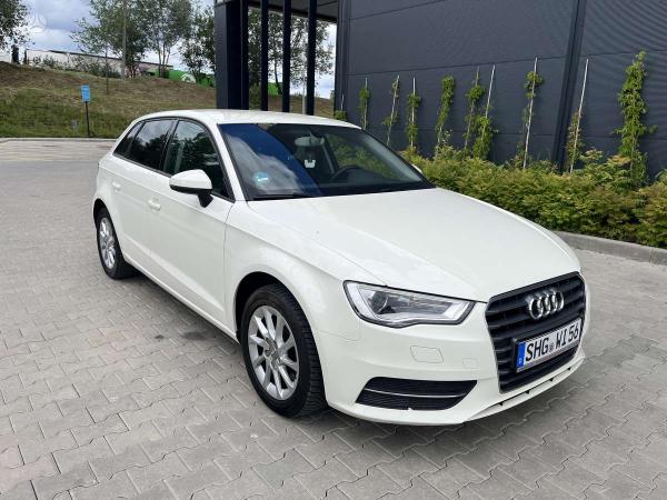 White Audi A3 2014 in Vilnius, with an engine capacity of 1.39 L and mileage of 181 thousand km for 8450 €, photo 2 on AUTOMOTO.COM.LV