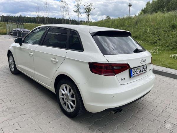 White Audi A3 2014 in Vilnius, with an engine capacity of 1.39 L and mileage of 181 thousand km for 8450 €, photo 6 on AUTOMOTO.COM.LV