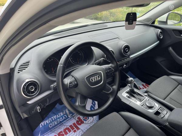White Audi A3 2014 in Vilnius, with an engine capacity of 1.39 L and mileage of 181 thousand km for 8450 €, photo 8 on AUTOMOTO.COM.LV