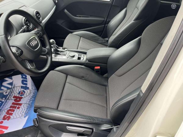 White Audi A3 2014 in Vilnius, with an engine capacity of 1.39 L and mileage of 181 thousand km for 8450 €, photo 10 on AUTOMOTO.COM.LV