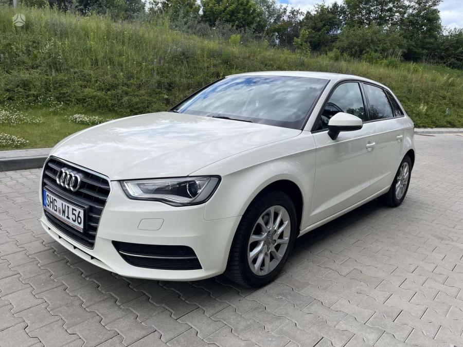 White Audi A3 2014 in Vilnius, with an engine capacity of 1.39 L and mileage of 181 thousand km for 8450 €, photo 16 on AUTOMOTO.COM.LV