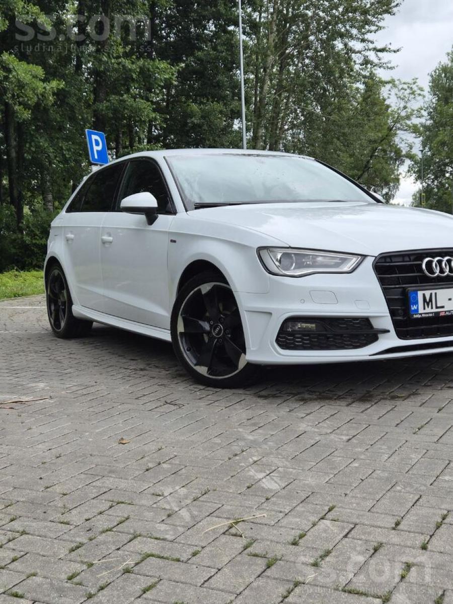 White Audi A3 2014 in Riga, with an engine capacity of 2.00 L and mileage of 350 thousand km for 10500 €, photo 1 on AUTOMOTO.COM.LV
