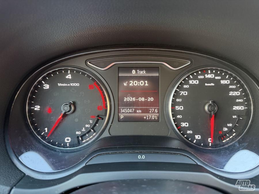 White Audi A3 2014 in Silute, with an engine capacity of 1.60 L and mileage of 345 thousand km for 8500 €, photo 8 on AUTOMOTO.COM.LV