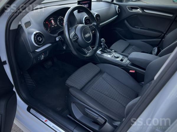 White Audi A3 2015 in Jelgava, with an engine capacity of 2.00 L and mileage of 228 thousand km for 10750 €, photo 11 on AUTOMOTO.COM.LV