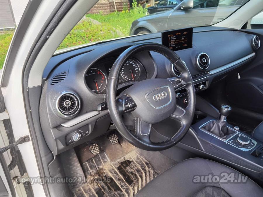 White Audi A3 2016 in Rapla, with an engine capacity of 1.60 L and mileage of 250 thousand km for 7750 €, photo 6 on AUTOMOTO.COM.LV