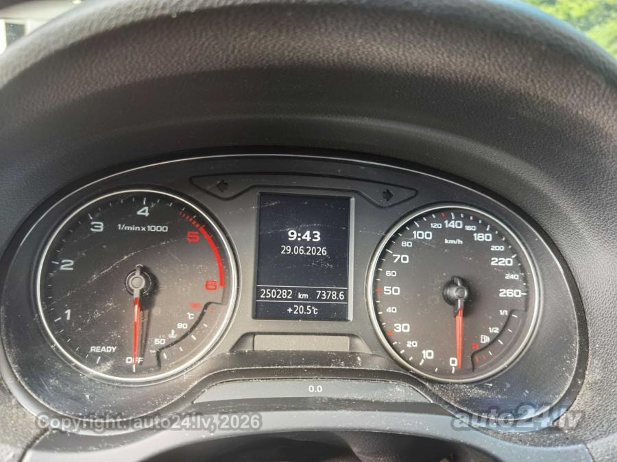 White Audi A3 2016 in Rapla, with an engine capacity of 1.60 L and mileage of 250 thousand km for 7750 €, photo 7 on AUTOMOTO.COM.LV