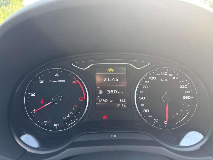 White Audi A3 2016 in Taurage, with an engine capacity of 1.60 L and mileage of 168 thousand km for 8600 €, photo 22 on AUTOMOTO.COM.LV